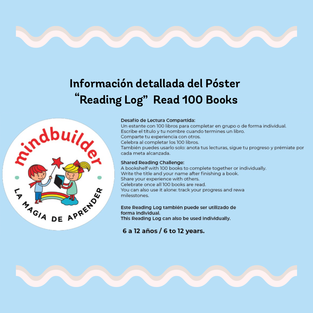 Poster 100 Books Reading Log – Libreria Mindbuilder